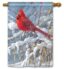 Winter Cardinal House Flag - I AmEricas Flags