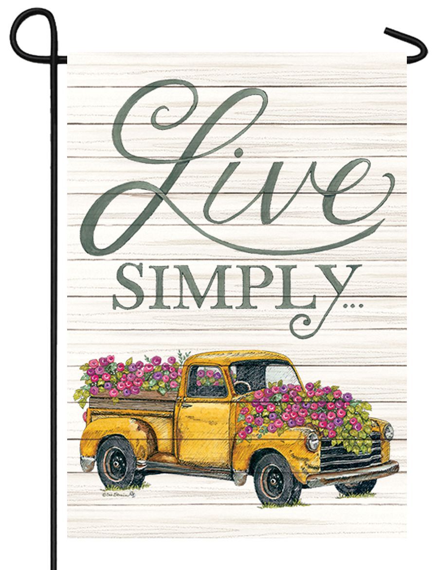 Yellow Pickup Truck Garden Flag - I AmEricas Flags