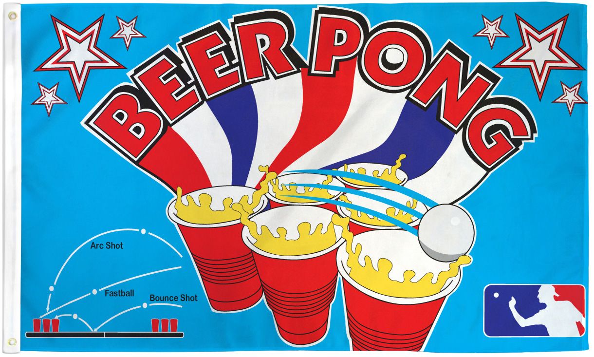 Beer Pong 3×5 Flag - I AmEricas Flags