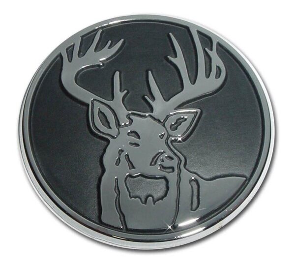 Buck Chrome Car Emblem - I AmEricas Flags