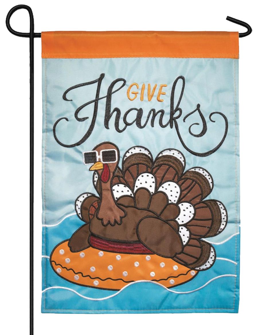 Coastal Turkey Double Applique Garden Flag - I AmEricas Flags