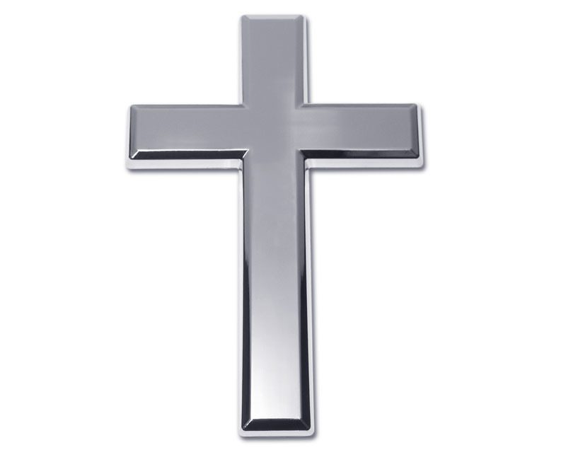 Cross Chrome Car Emblem - I AmEricas Flags