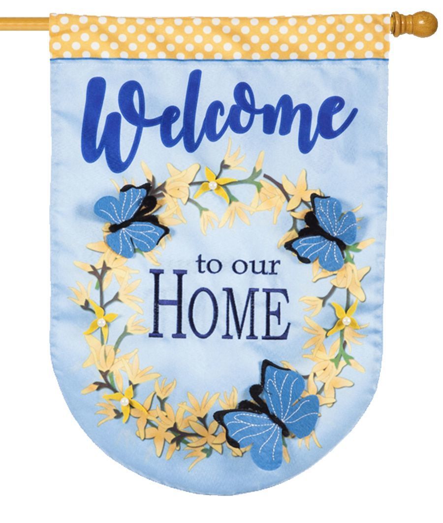 Lemon Wreath Welcome House Flag - I AmEricas Flags