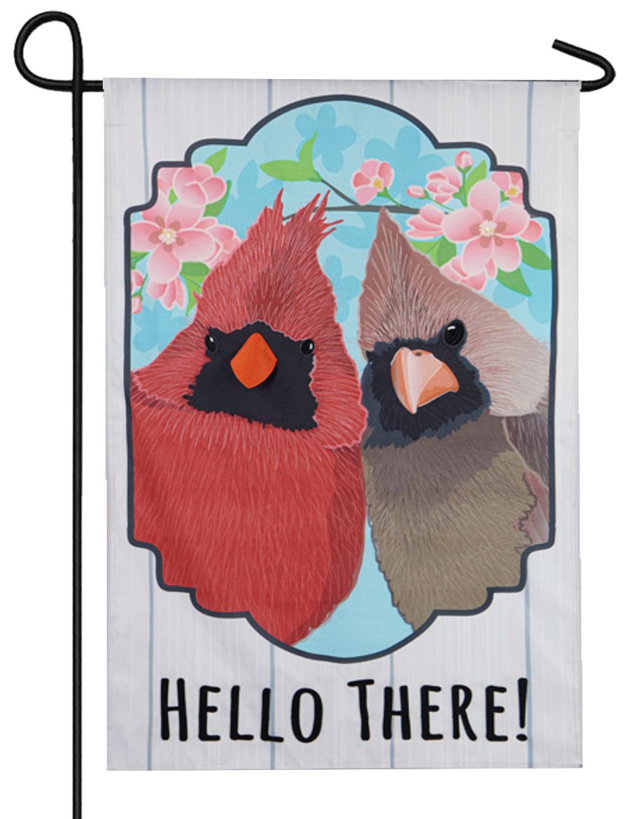 Linen Friendly Cardinals Decorative Garden Flag - I AmEricas Flags