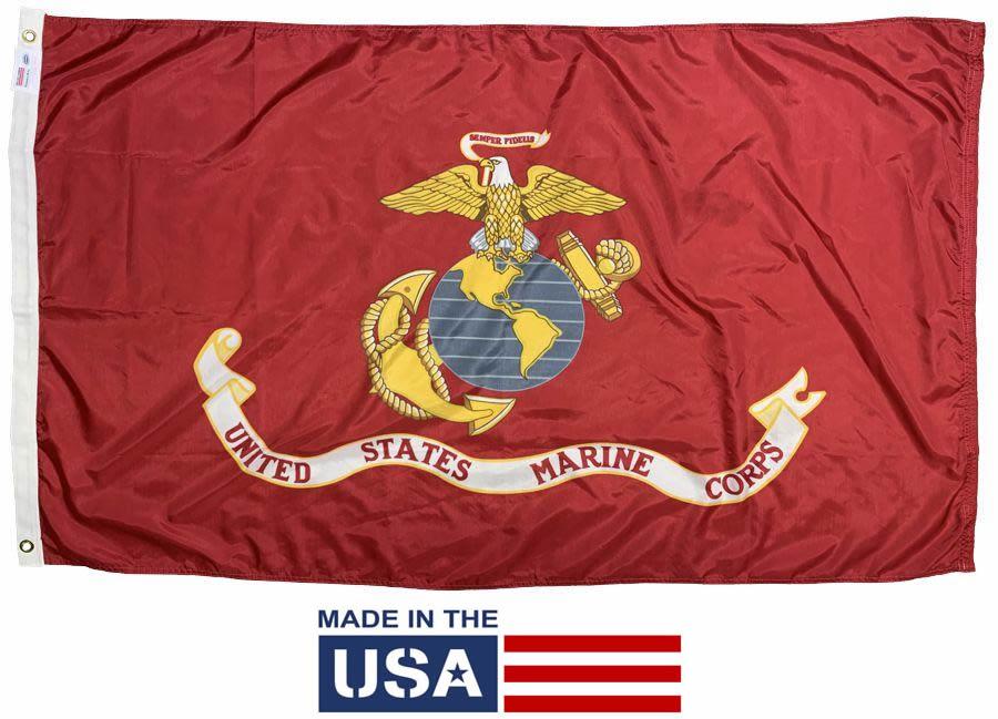 Marine Corps Seal Sublimated House Flag - I AmEricas Flags