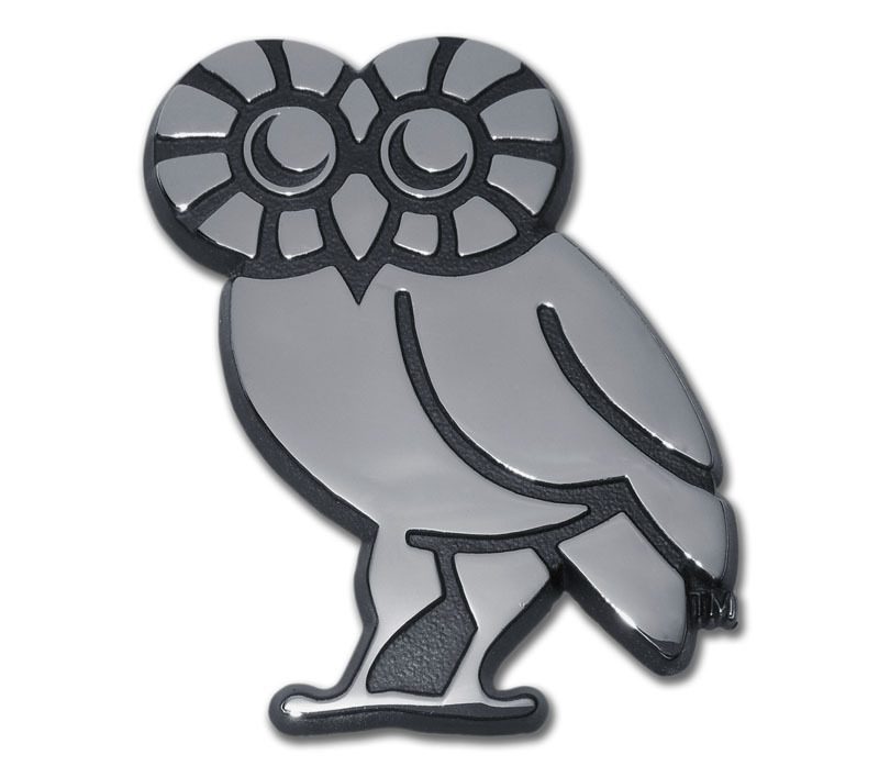 Rice Owl Chrome Car Emblem - I AmEricas Flags