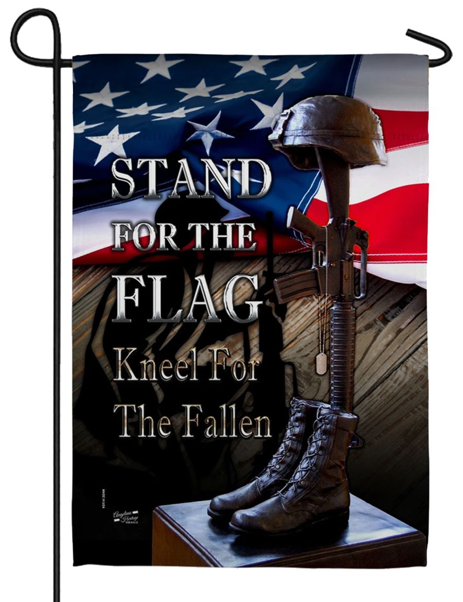 Stand for the Flag Sublimated Garden Flag - I AmEricas Flags