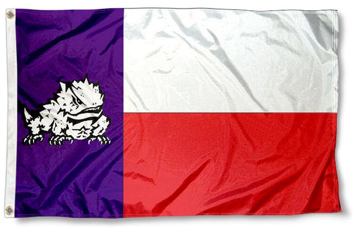 TCU Horned Frogs Texas State Style 3×5 Flag - I AmEricas Flags