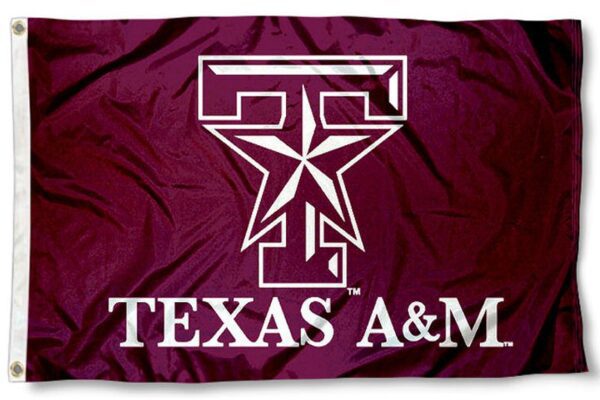 Texas A&M T Star Logo 3×5 Flag - I AmEricas Flags