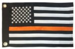 Thin Orange Line Black and White American Flag 3×5 - I AmEricas Flags