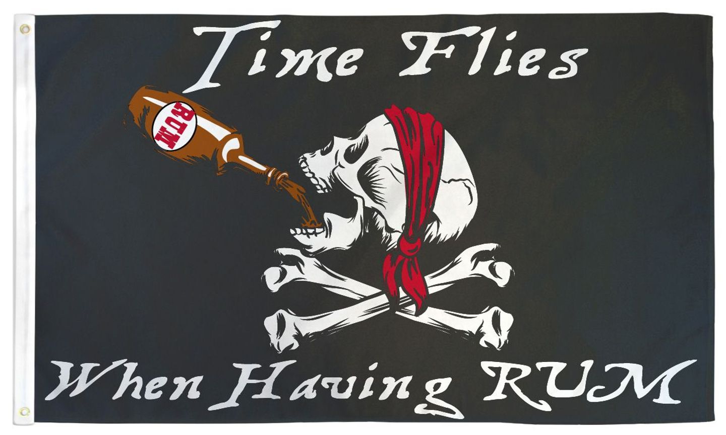 Time Flies When Having Rum Flags - I AmEricas Flags