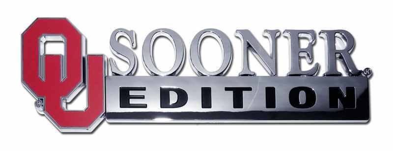 University of Oklahoma OU Sooner Edition Chrome Car Emblem - I AmEricas ...