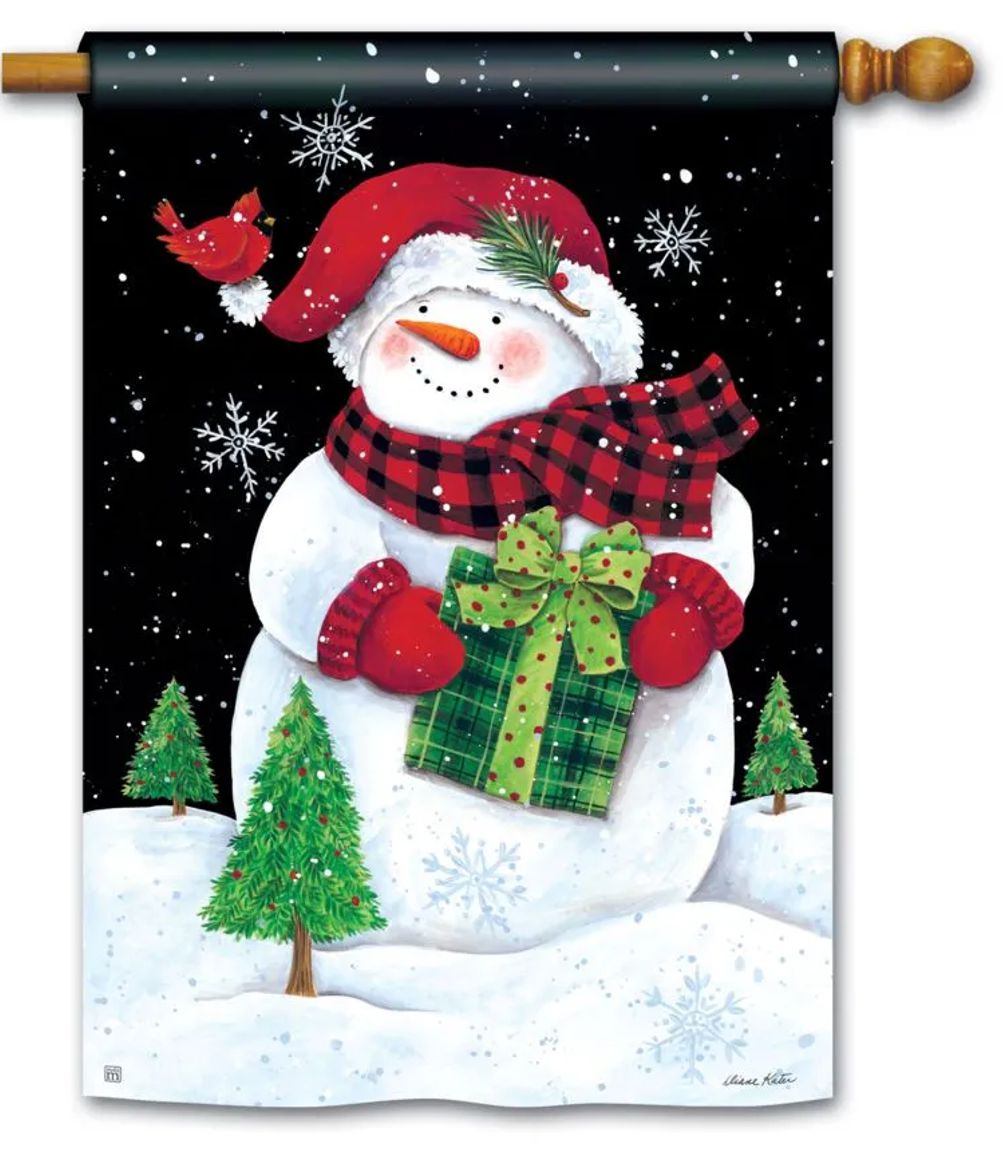 Winter Barn House Flag - I AmEricas Flags