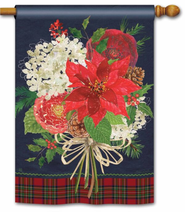 Christmas Bouquet House Flag - I AmEricas Flags