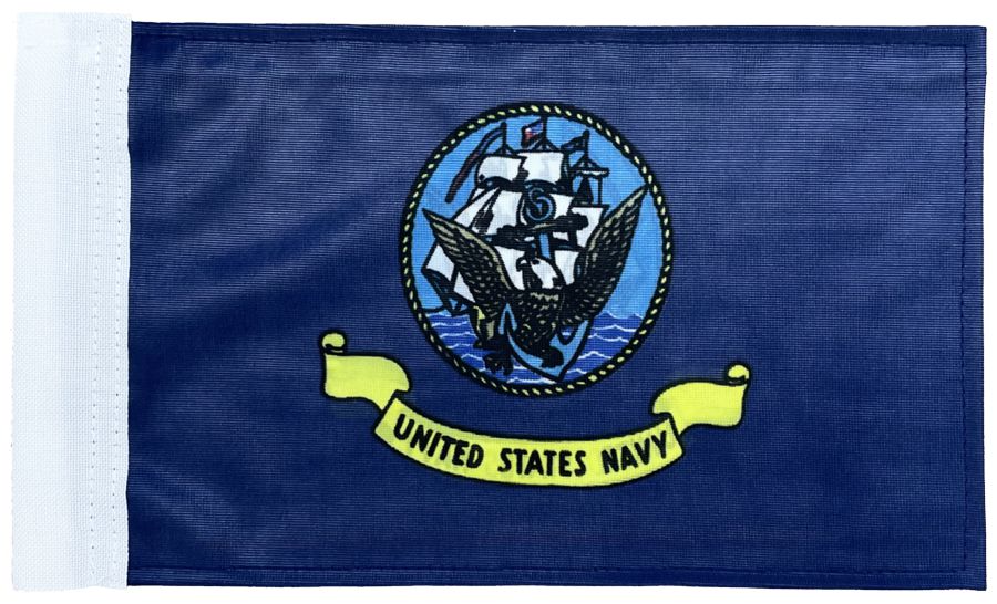 Navy 6″ x 9″ Motorcycle Flag - I AmEricas Flags