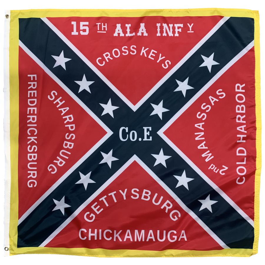 15th Alabama Infantry Company E 4×4 Battle Flag - I AmEricas Flags