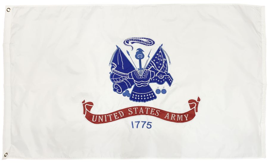 Army White Double Sided 3×5 Flag Embroidered Nylon - I AmEricas Flags