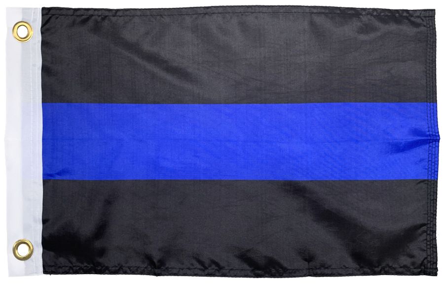 Police Thin Blue Line 12×18 Boat Flag - I AmEricas Flags
