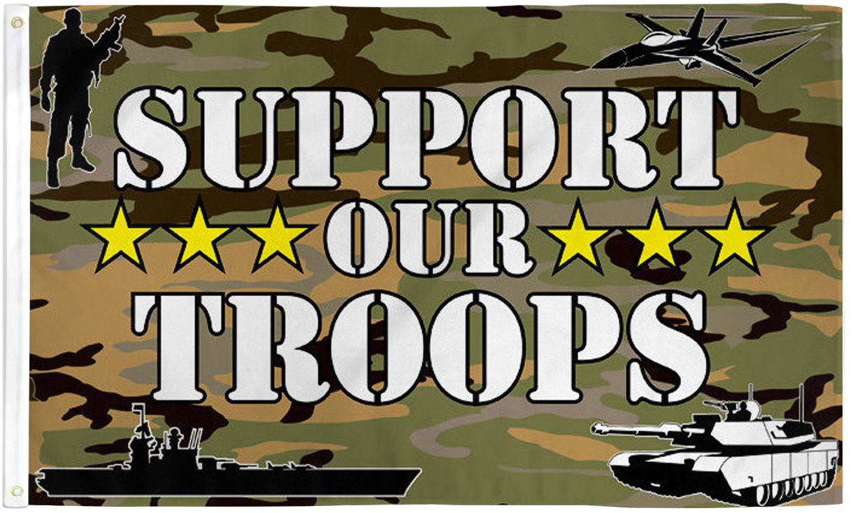 Support Our Troops Camo 3×5 Flag - I AmEricas Flags