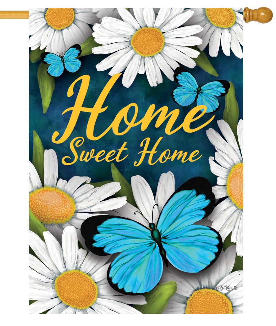 Blue Butterflies House Flag - I AmEricas Flags