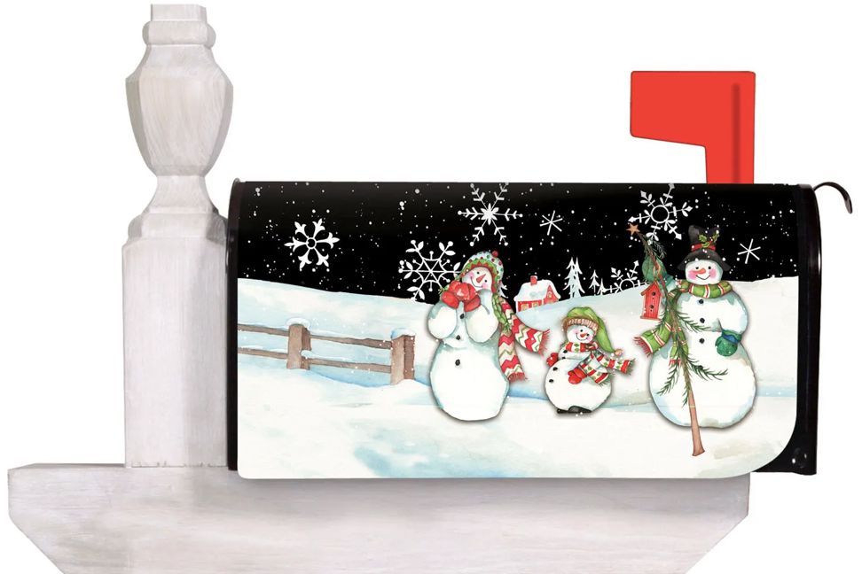 Snowman Holiday Nylon Mailbox Cover - I AmEricas Flags