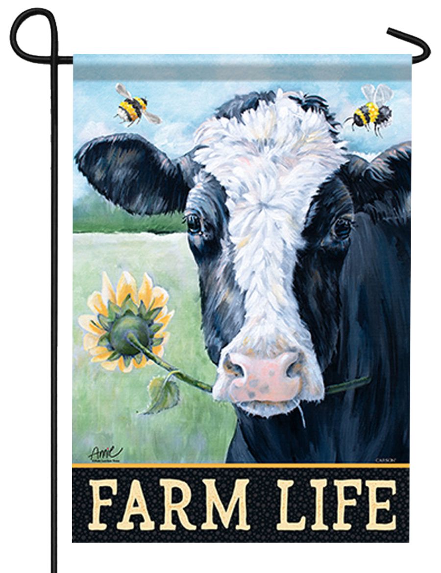 Holstein Cow Glitter Garden Flag - I AmEricas Flags