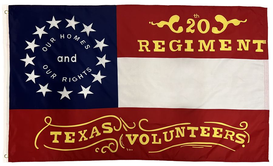 20th Regiment Texas Volunteers 3×5 Flag – Printed - I AmEricas Flags