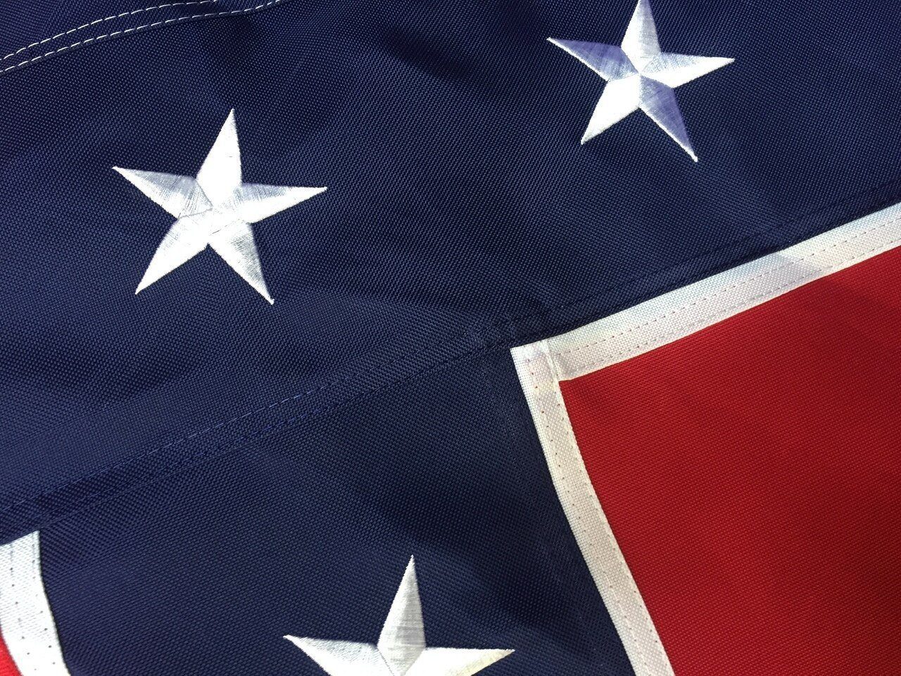 Rebel Confederate Battle Flag 3×5 2-Ply Polyester Embroidered Stars - I ...