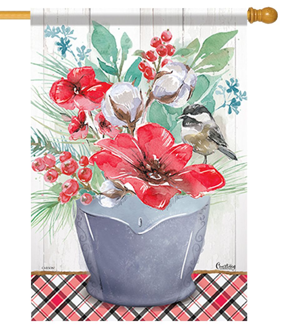 Christmas Cotton House Flag - I AmEricas Flags