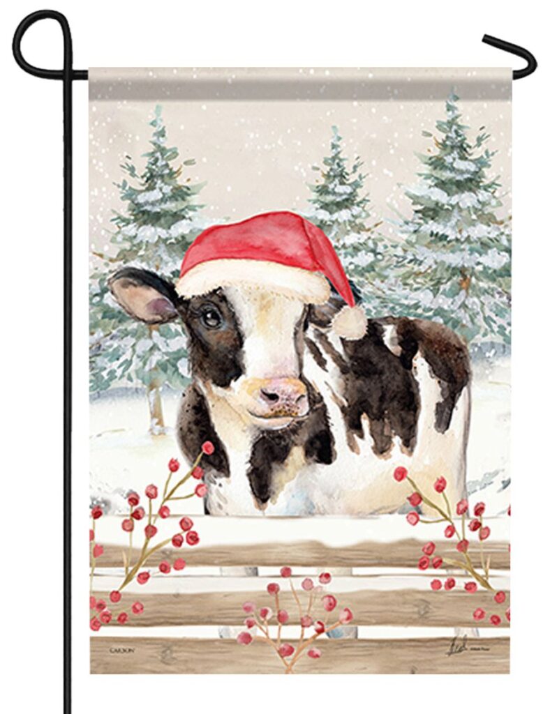 Christmas Cow Garden Flag - I AmEricas Flags