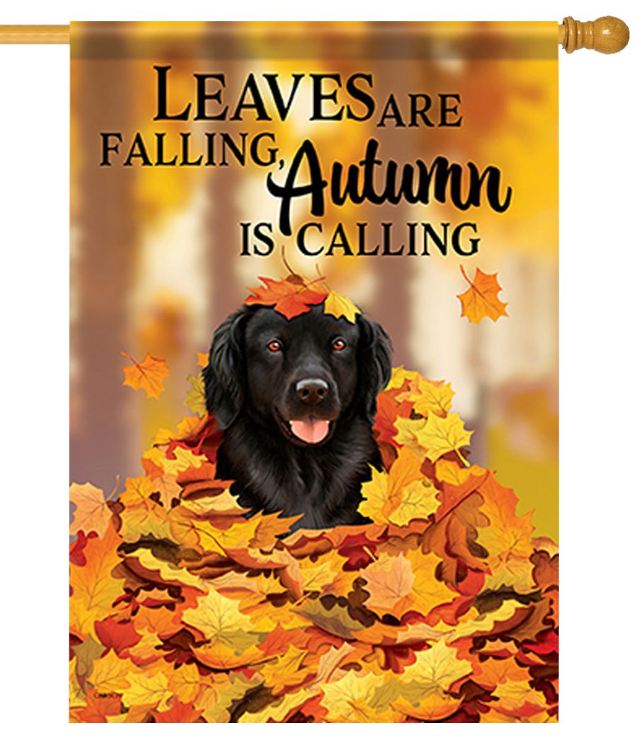 Leaf Pile House Flag - I AmEricas Flags