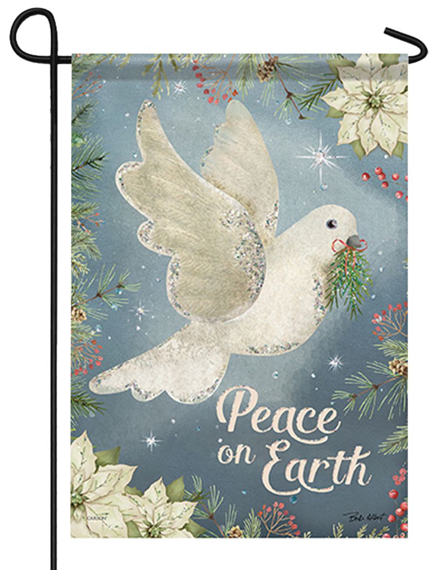 Peace Dove Glitter Garden Flag - I AmEricas Flags