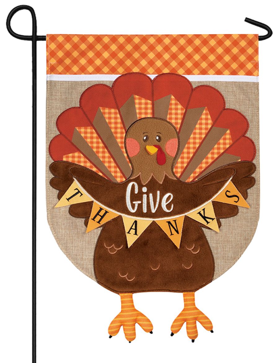 Turkey Double Applique Garden Flag - I AmEricas Flags