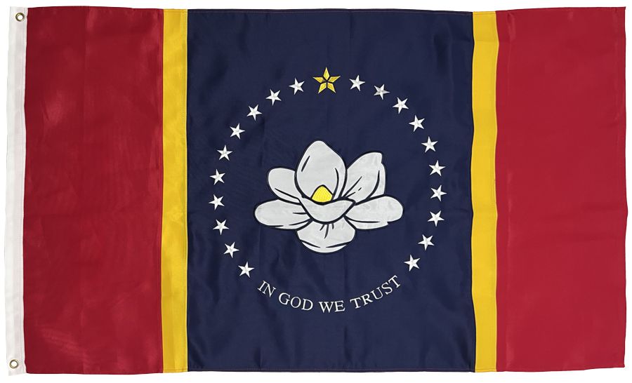 Mississippi New State Flag 3×5 2-Ply Polyester - I AmEricas Flags