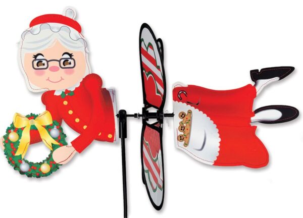 Mrs Claus Flying Petite Wind Spinner - I AmEricas Flags