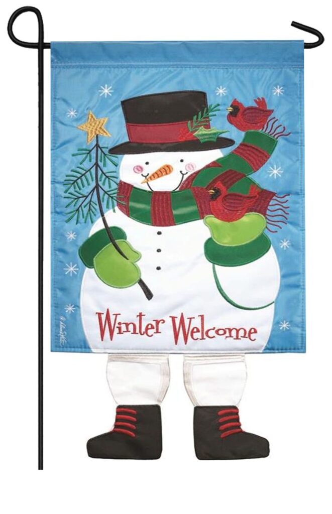 Patriotic Snowman House Flag - I AmEricas Flags