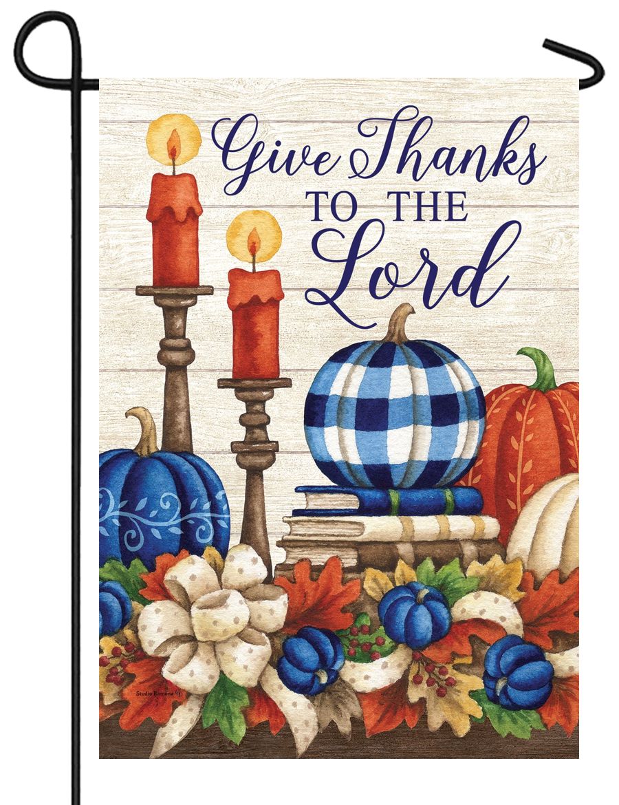 Give Thanks Candles Garden Flag - I AmEricas Flags