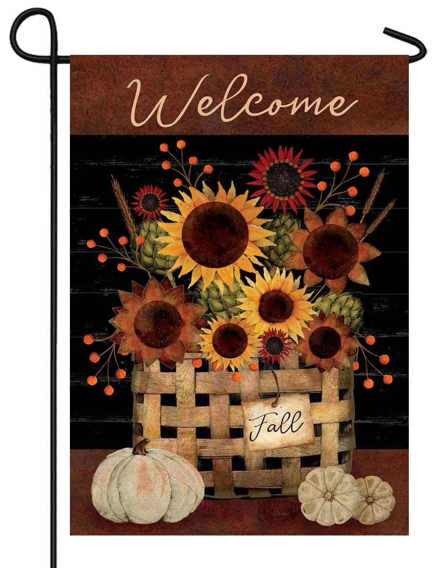 Primitive Sunflowers Garden Flag - I AmEricas Flags