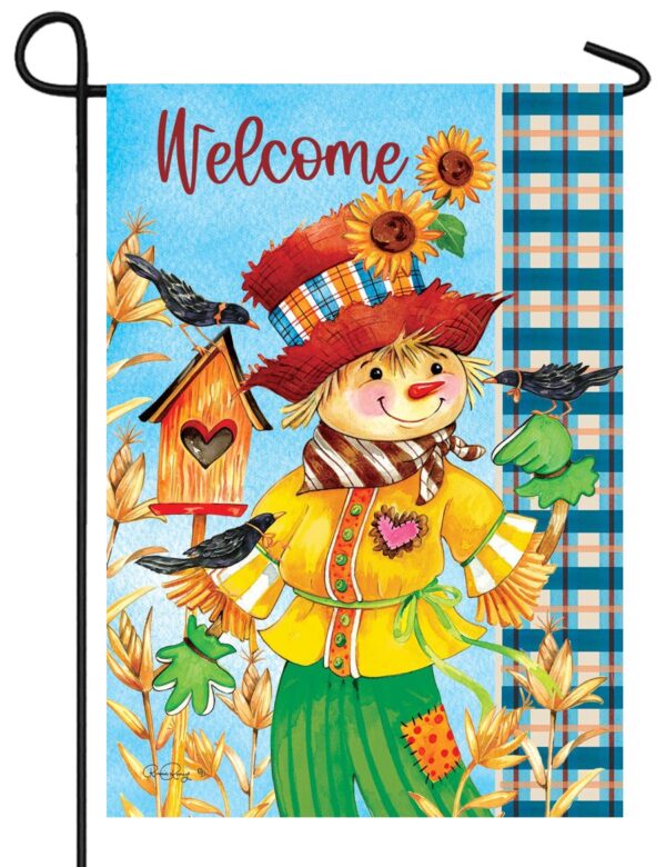 Scarecrow Birdhouse Garden Flag I Americas Flags