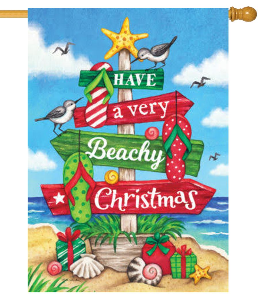 Have a Beachy Christmas House Flag - I AmEricas Flags