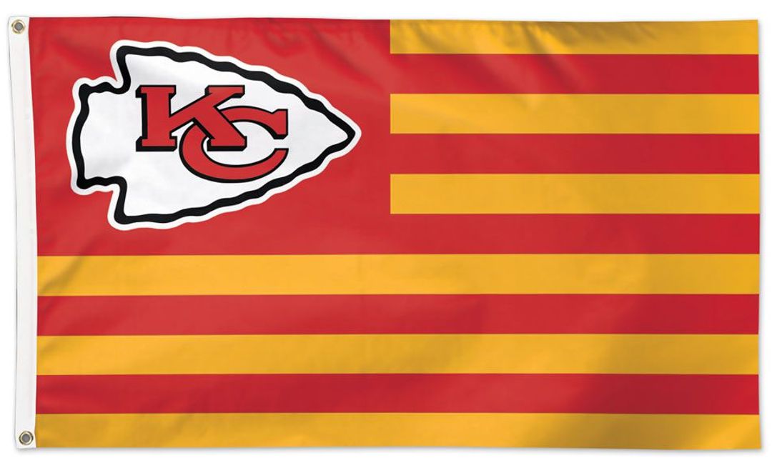 Kansas City Chiefs Stripes Style Deluxe 3×5 Flag - I AmEricas Flags
