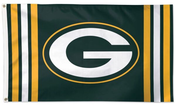 Green Bay Packers Vertical Stripes Deluxe 3×5 Flag - I AmEricas Flags
