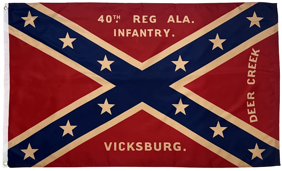 40th Alabama Infantry Regiment 3×5 Flag - I AmEricas Flags