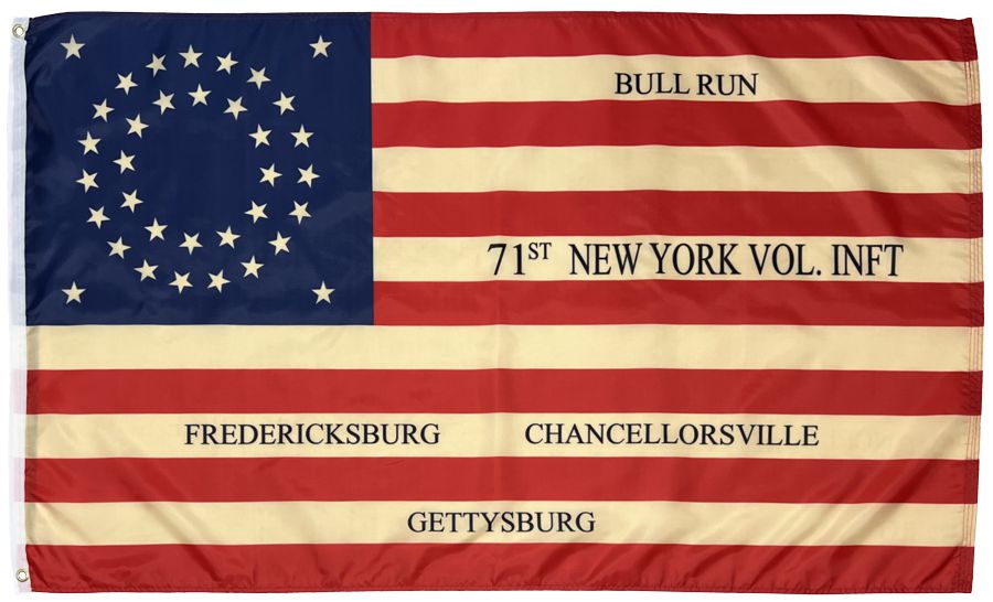 71st New York Volunteer Infantry Regiment Commemorative 3×5 Flag - I ...