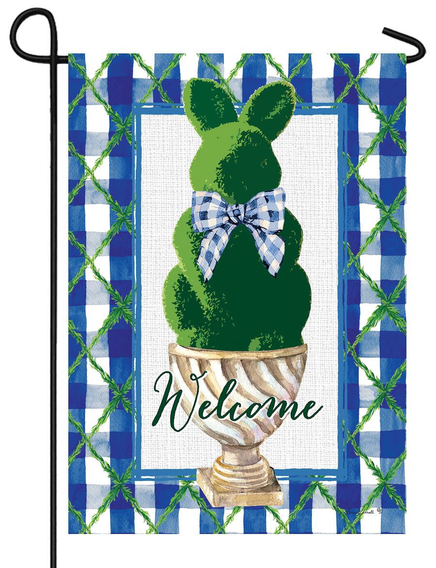 Bunny Topiary Garden Flag - I AmEricas Flags