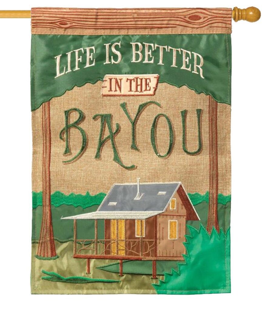 Burlap Life is Better Double Applique House Flag - I AmEricas Flags