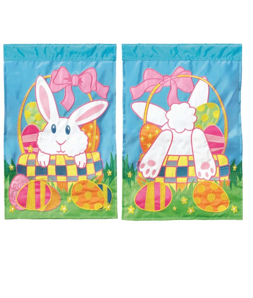 Easter Bunny Front Back Double Applique Garden Flag - I AmEricas Flags