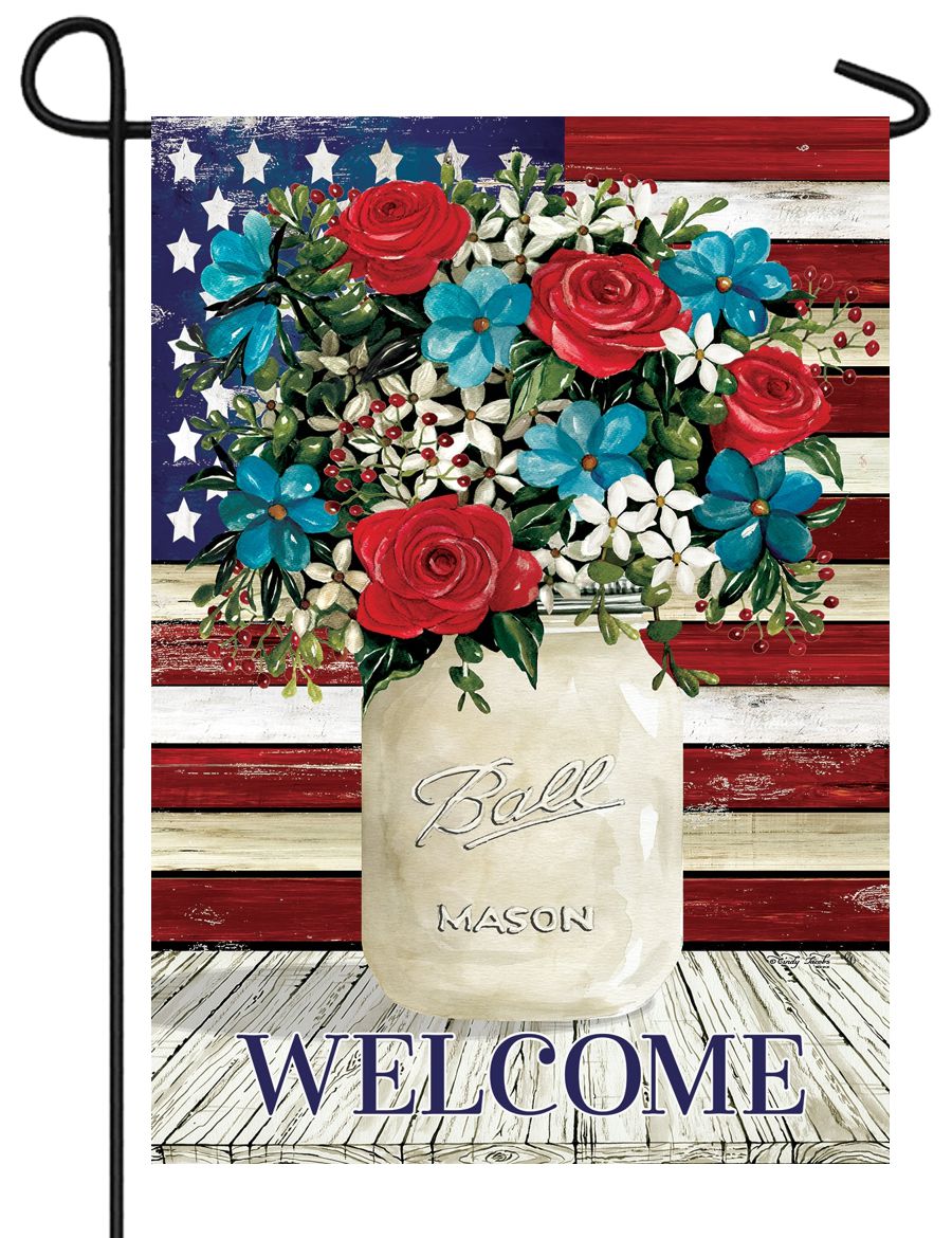 Flag Florals Garden Flag - I AmEricas Flags