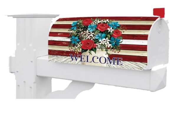 Flag Florals Mailbox Cover - I AmEricas Flags