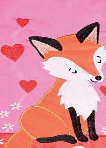 Love Foxes Double Applique Garden Flag - I AmEricas Flags